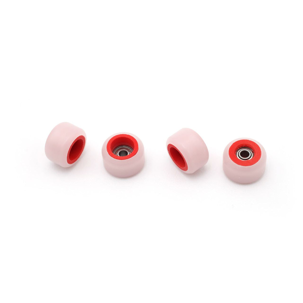 FlatFace Fingerboard Dual Durometer V2 Bearing Wheels - Red and White ...