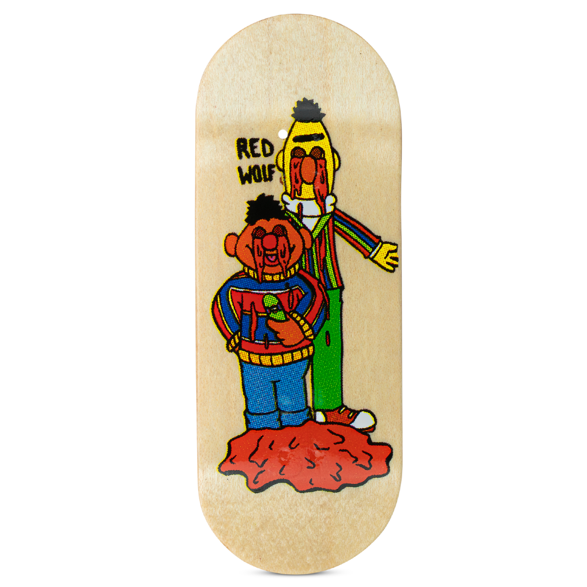 Red Wolf Fingerboard Deck - Bert and Ernie – The Vault Pro Scooters