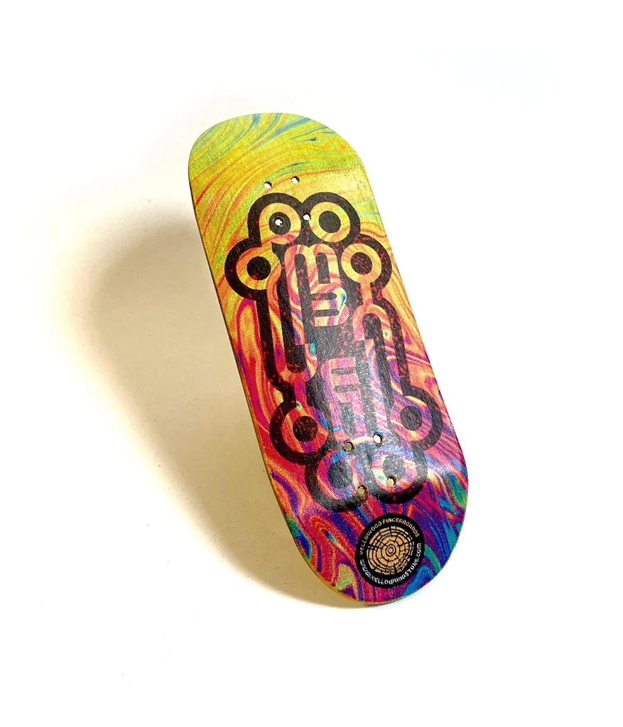 Yellowood Fingerboard Deck - Logo Swirl – The Vault Pro Scooters